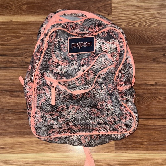 Jansport | Bags | Jansport Floral Mesh Backpack | Poshmark